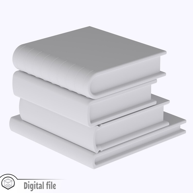 1:12 Miniature Set of 4 Book Covers 3d Stl File - Etsy