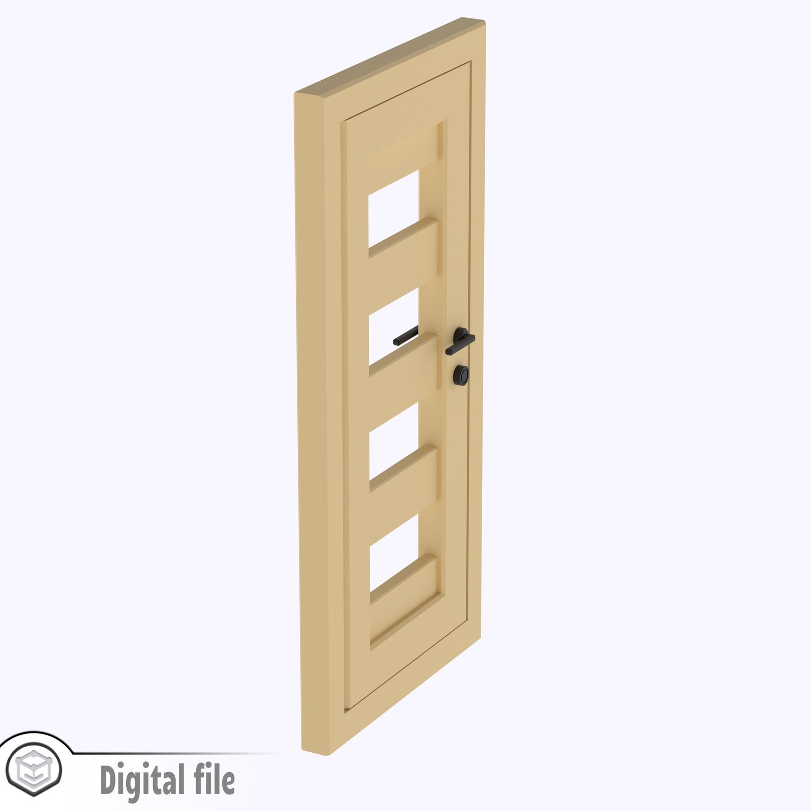 1:12 Miniature Functional Door Style 6 Multi-color and Multi-material ...