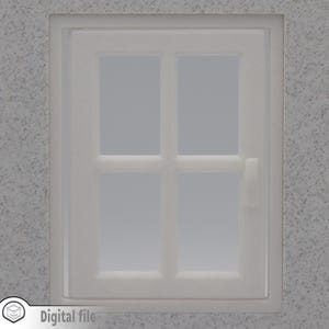 1:12 Miniature Functional Single Window Style 2 Multi-color and Multi ...