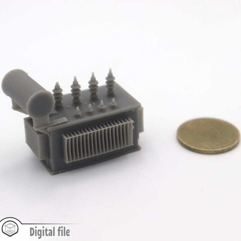 1:87 HO Scale Big Electrical Transformer Station Train Model 3D Stl ...