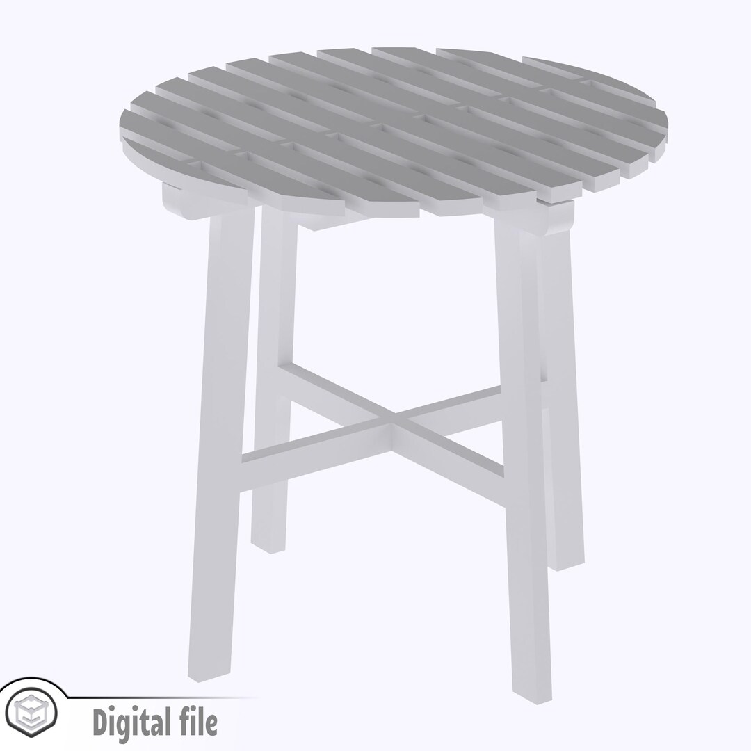 1:12 Miniature Indoor/outdoor Table Ikea Inspired 3d Stl File - Etsy