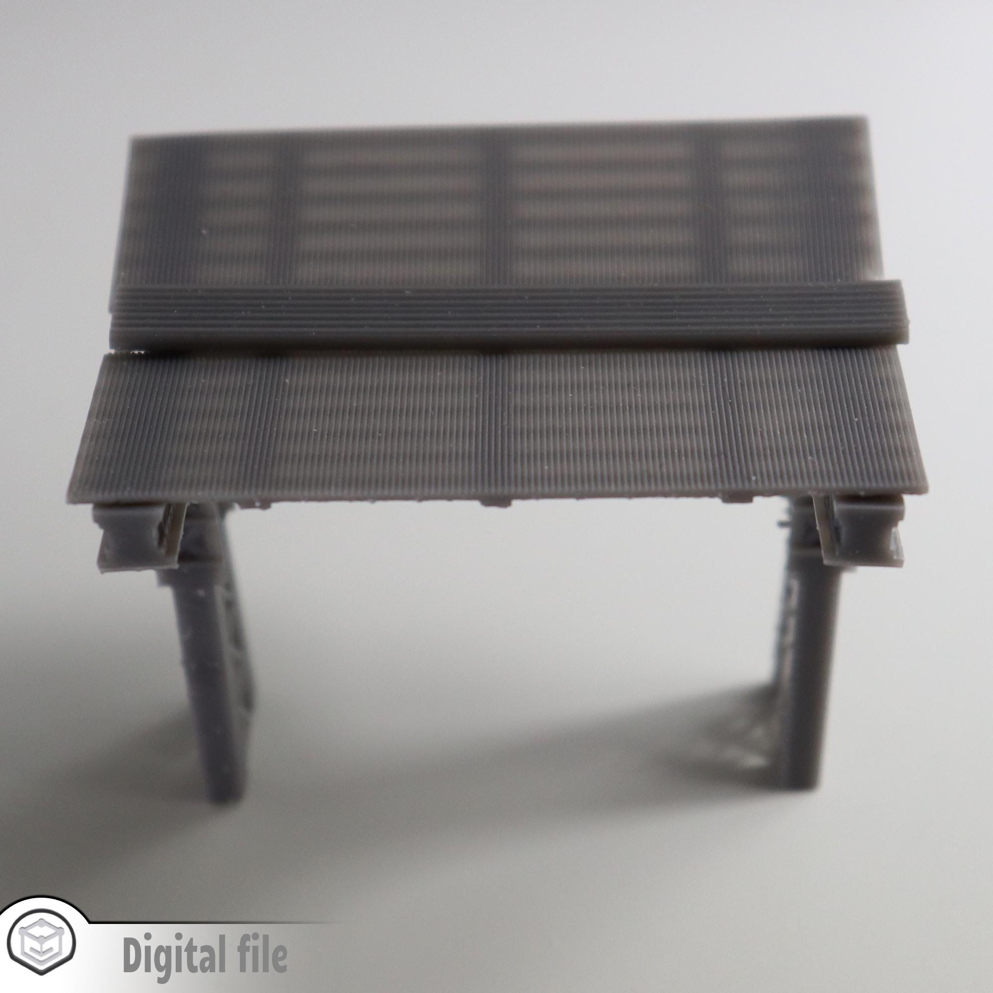 1:87 HO Train Station Outdoor Platform #1 Train Model 3D Stl File - Etsy