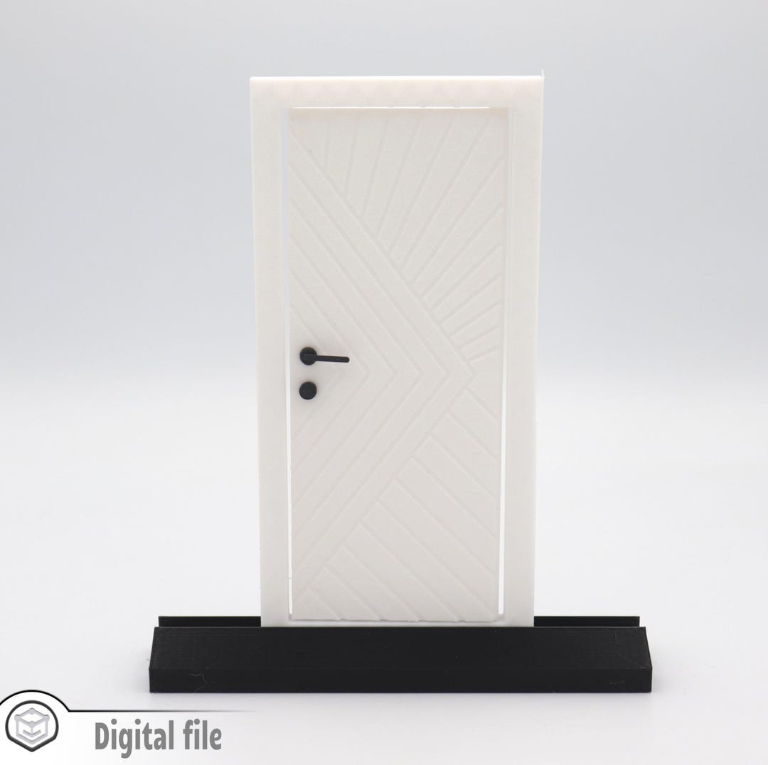 1:12 Miniature Functional Door Style 2 3d Stl File - Etsy