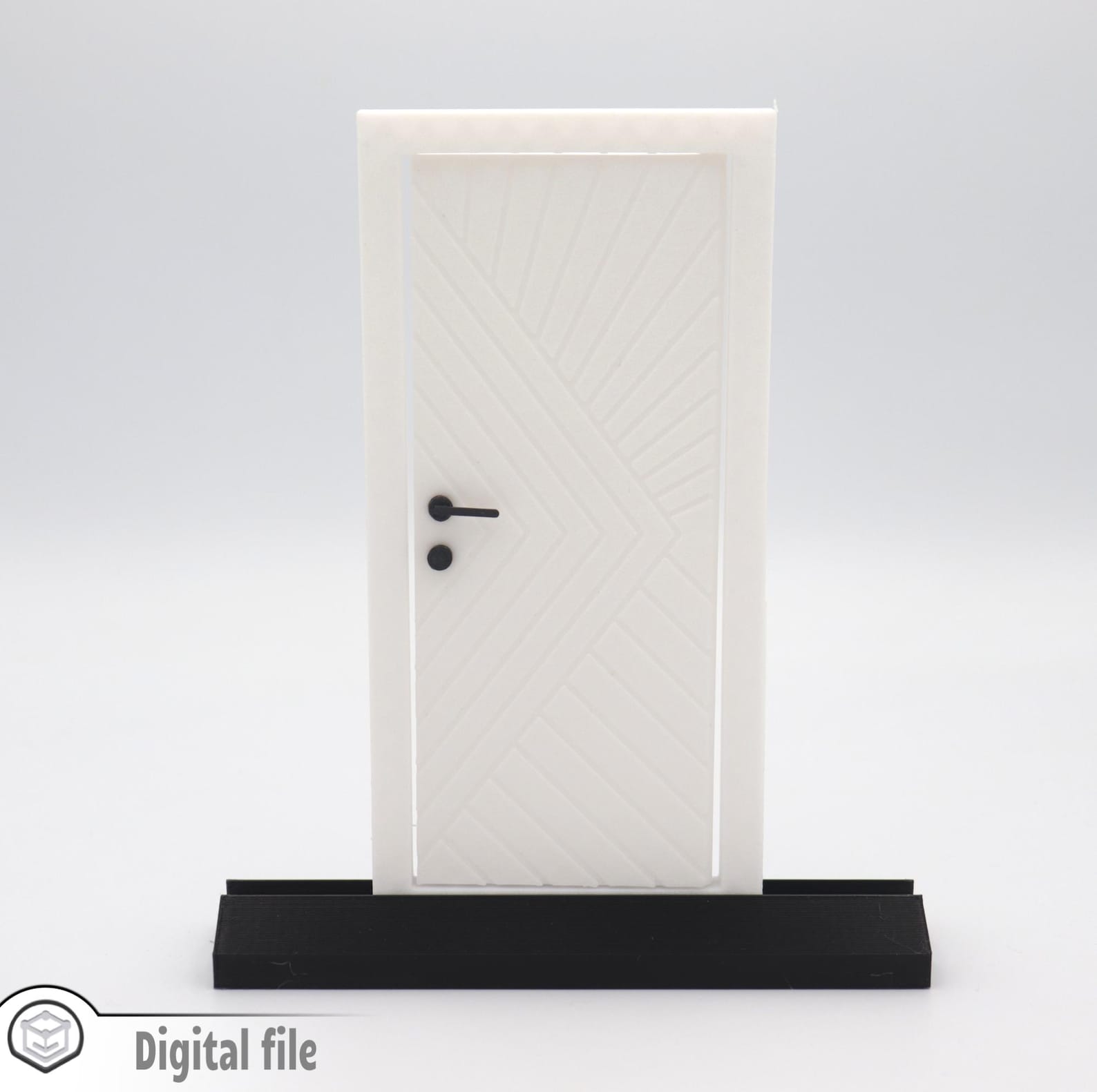 1:12 Miniature Functional Door Style 2 3d Stl File - Etsy