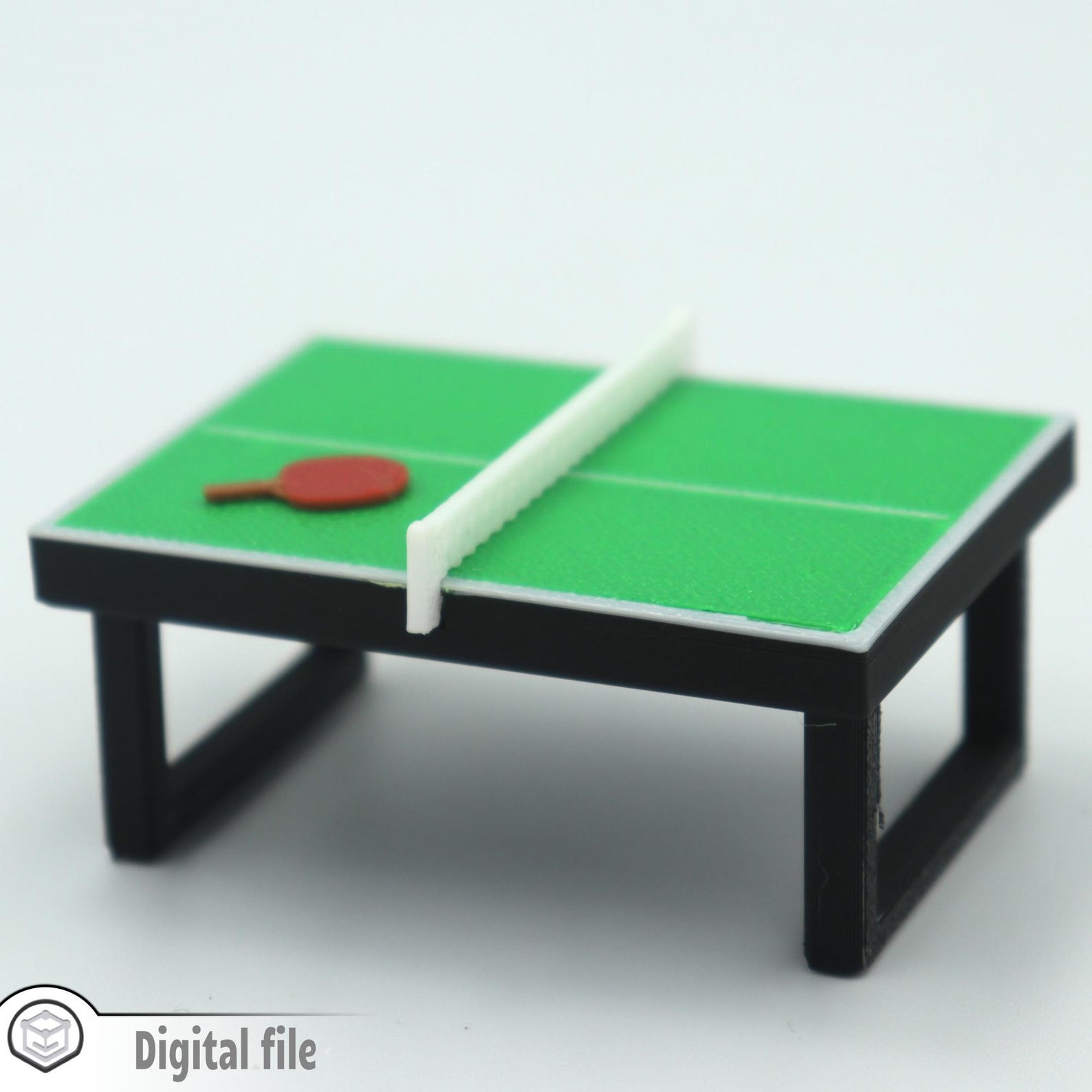 1:12 Miniature Ping Pong Table With Sliding Legs Multi-color Print 3d ...
