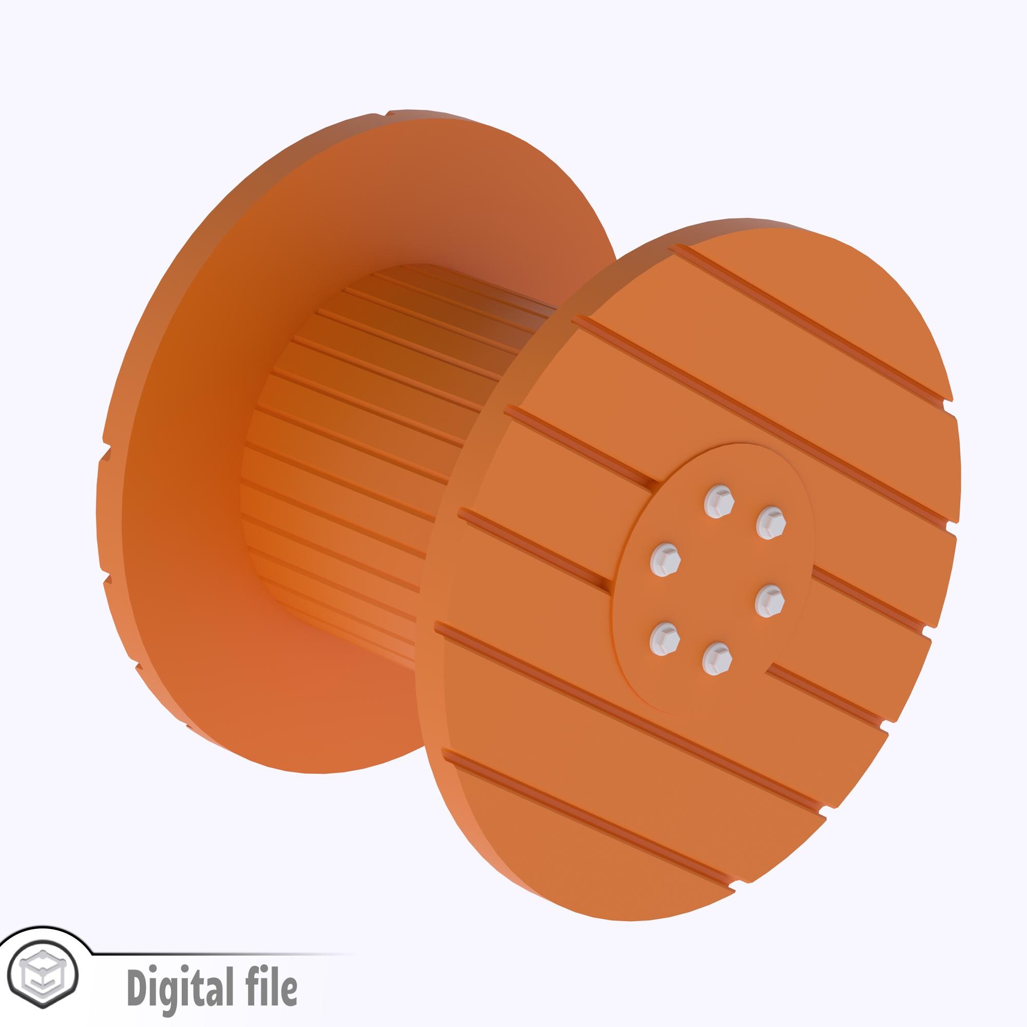 1:12 Miniature Cable Reel 3d Stl File - Etsy