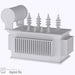 1:87 HO Scale Big Electrical Transformer Station Train Model 3D Stl ...