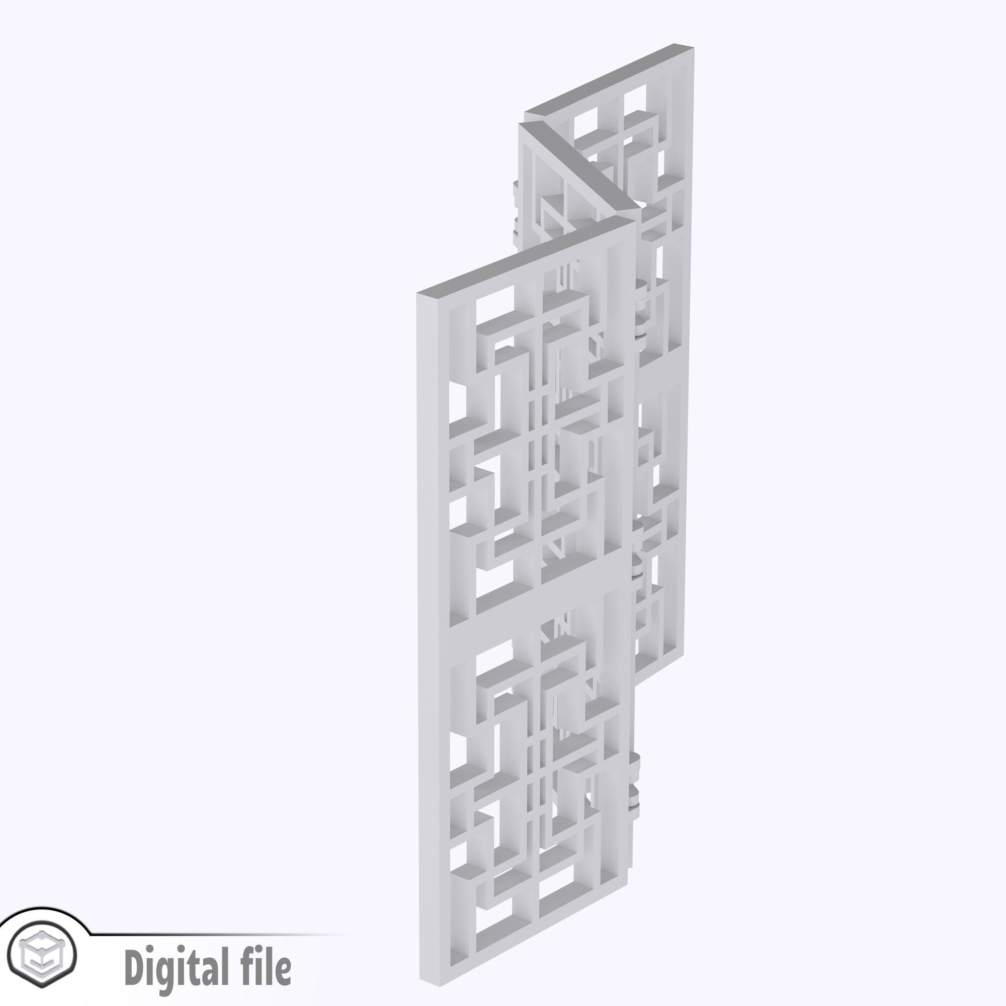 1:12 Miniature Room Divider Oriental 2, Print-in-place 3d Stl File - Etsy