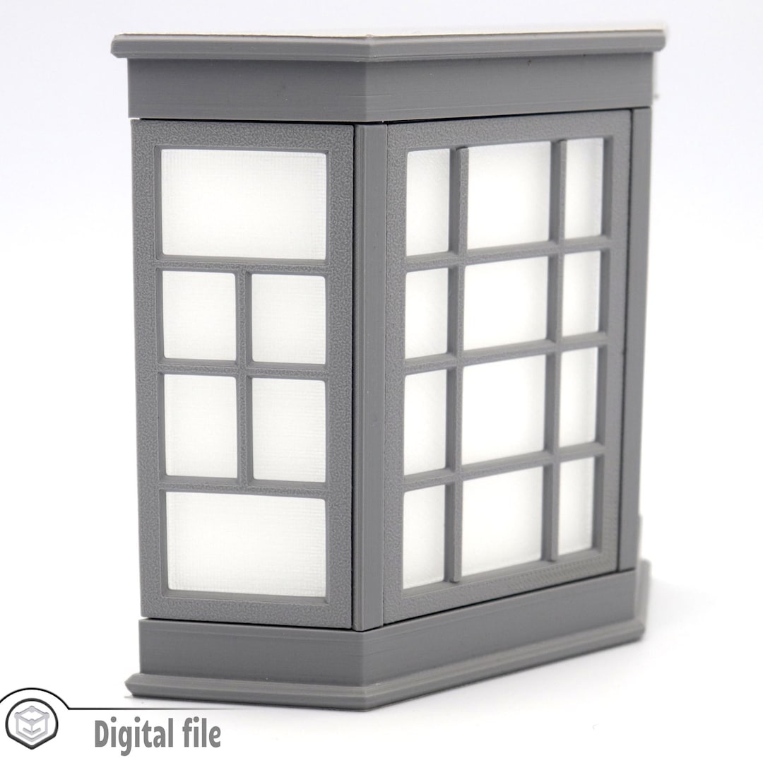 1:12 Miniature Bay Window Multi-color and Multi-material Features 3d ...