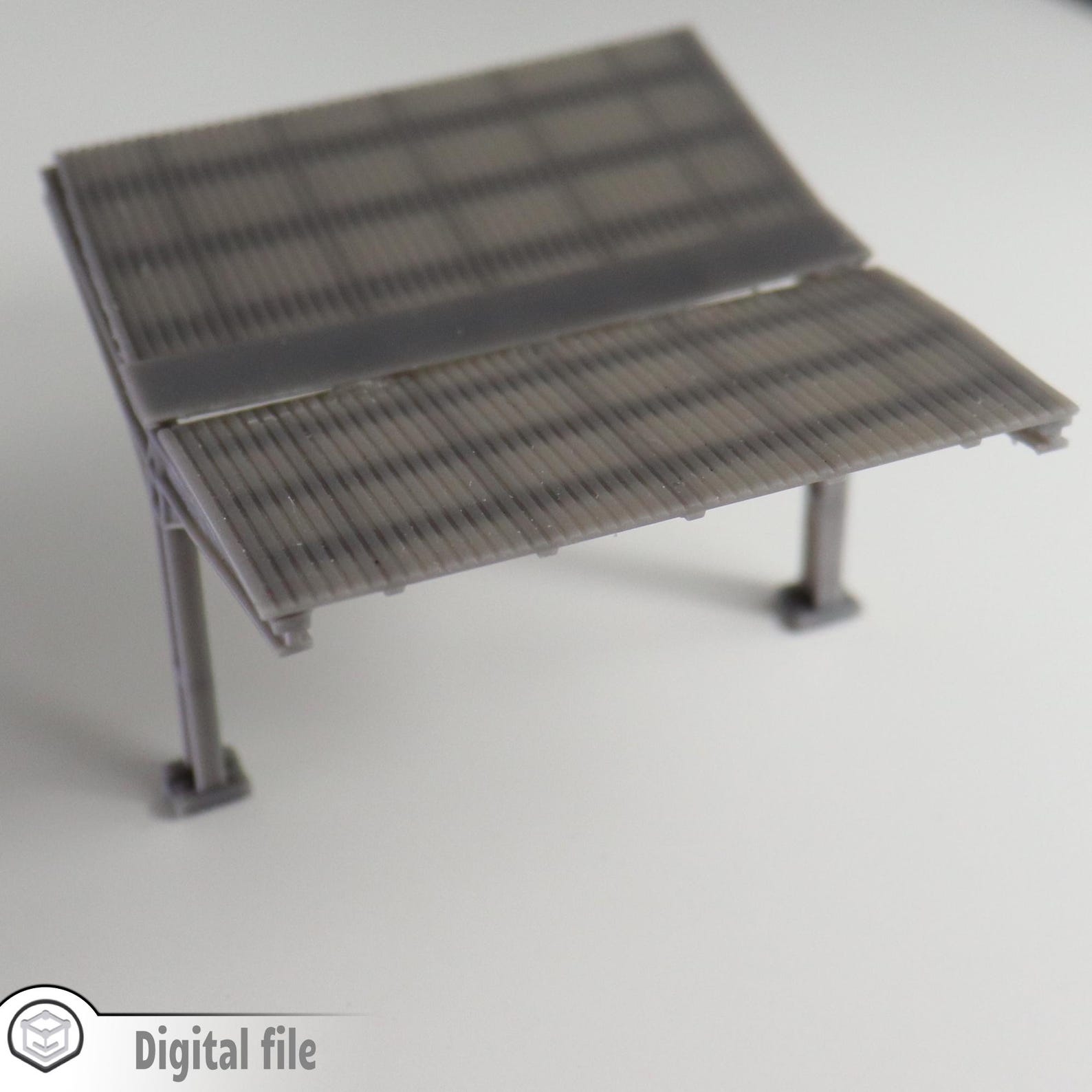 1:87 HO Train Station Outdoor Platform #2 Train Model 3D Stl File - Etsy