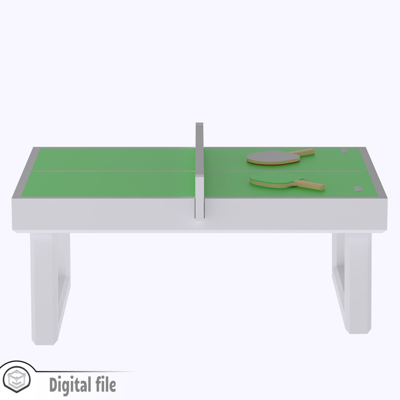 1:12 Miniature Ping Pong Table With Sliding Legs Multi-color Print 3d ...