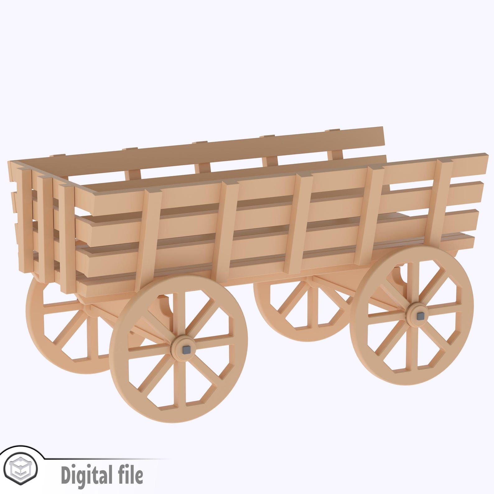 1:87 HO Scale Wooden Cart Train Model 3D Stl File - Etsy