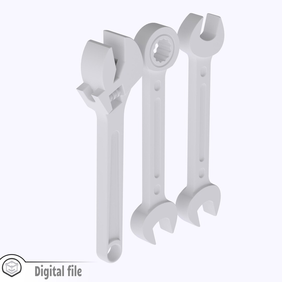 1:12 Miniature Set of 3 Wrenches 3d Stl File - Etsy