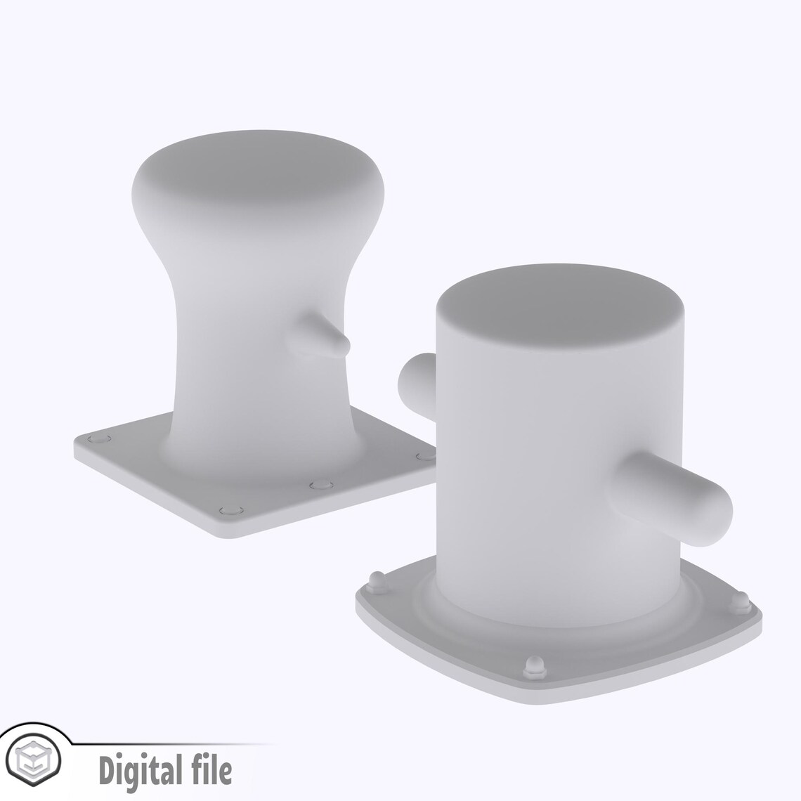 1:87 HO Set of 2 Martim Port Bollard #1 Train Model 3D Stl File - Etsy