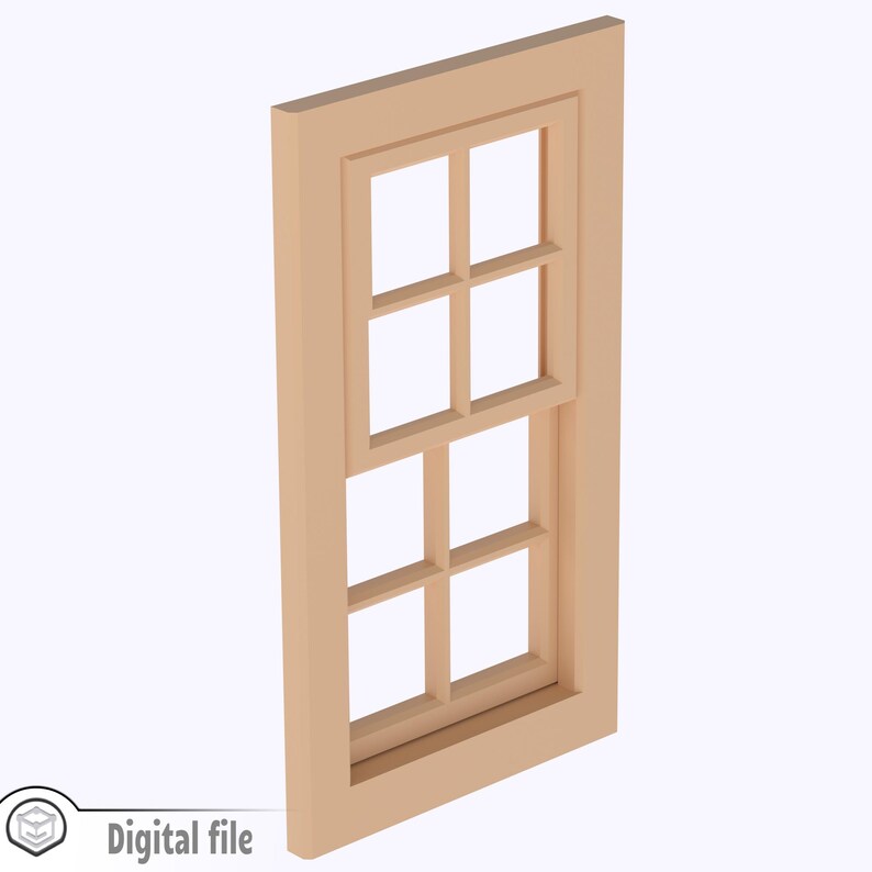 1:12 Miniature Vertical Sliding Window Style 1 Multi-color and Multi ...