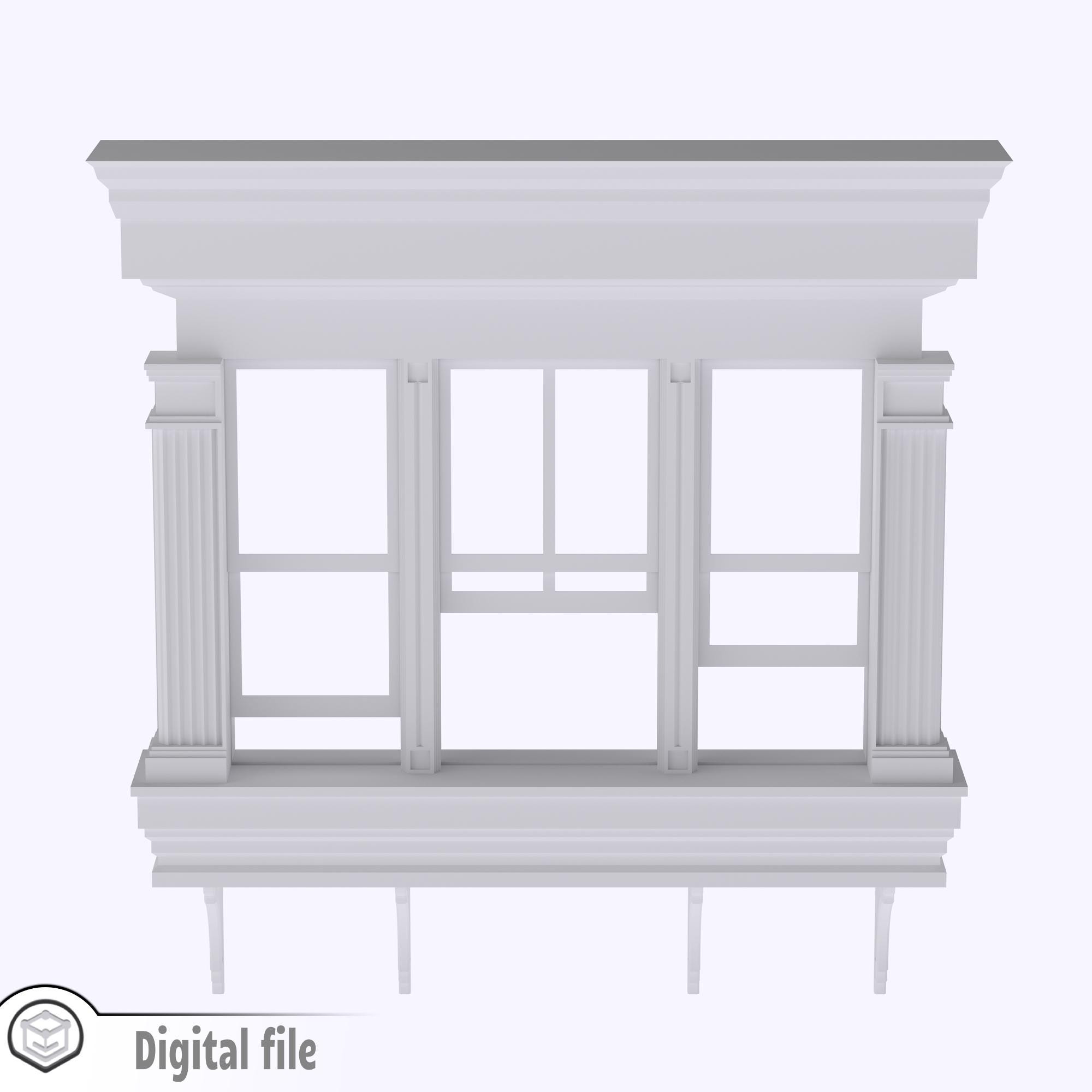 1:12 Miniature Bay Window With Functional Sliding Windows Multi-color ...