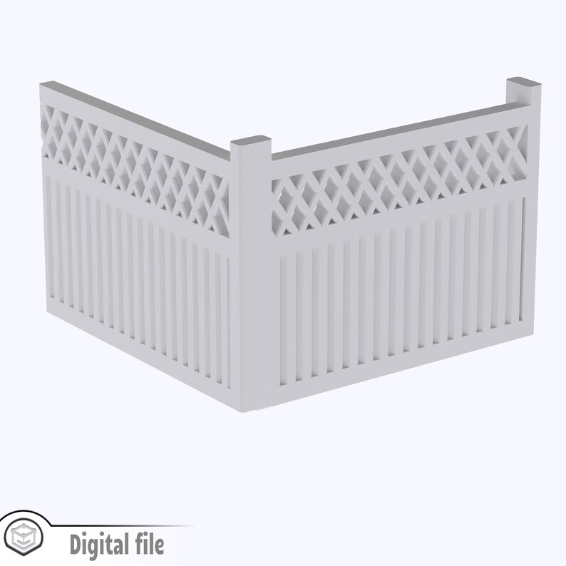 1:12 Miniature High Fence #2 Modular Print 3d Stl File - Etsy