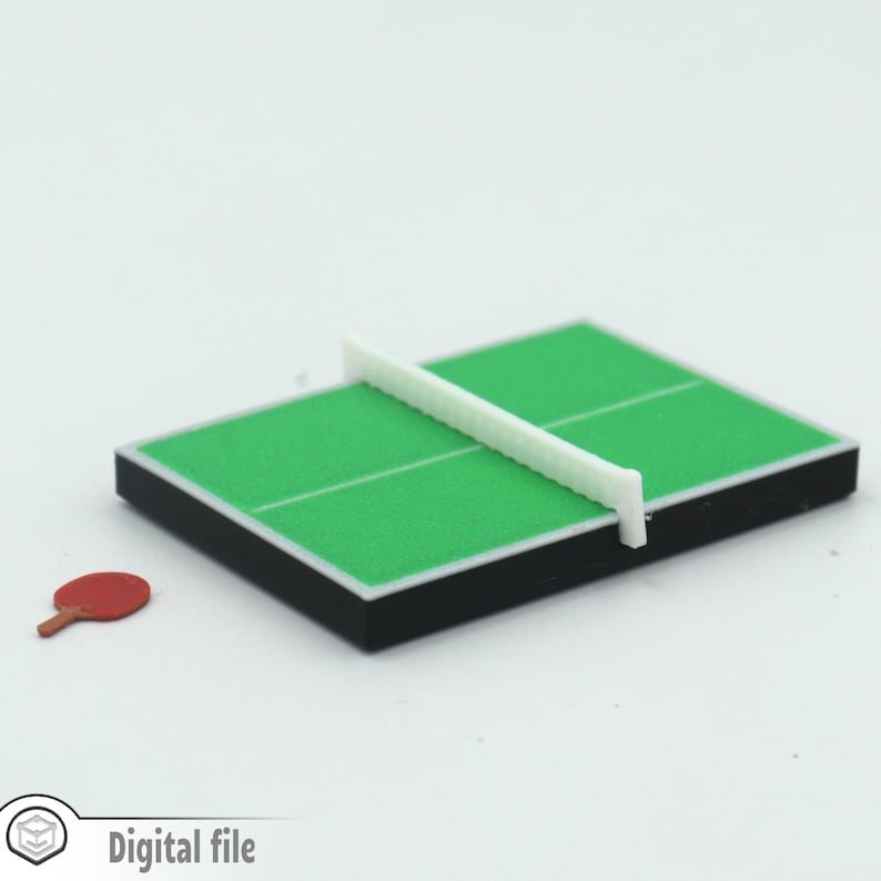 1:12 Miniature Ping Pong Table With Sliding Legs Multi-color Print 3d ...