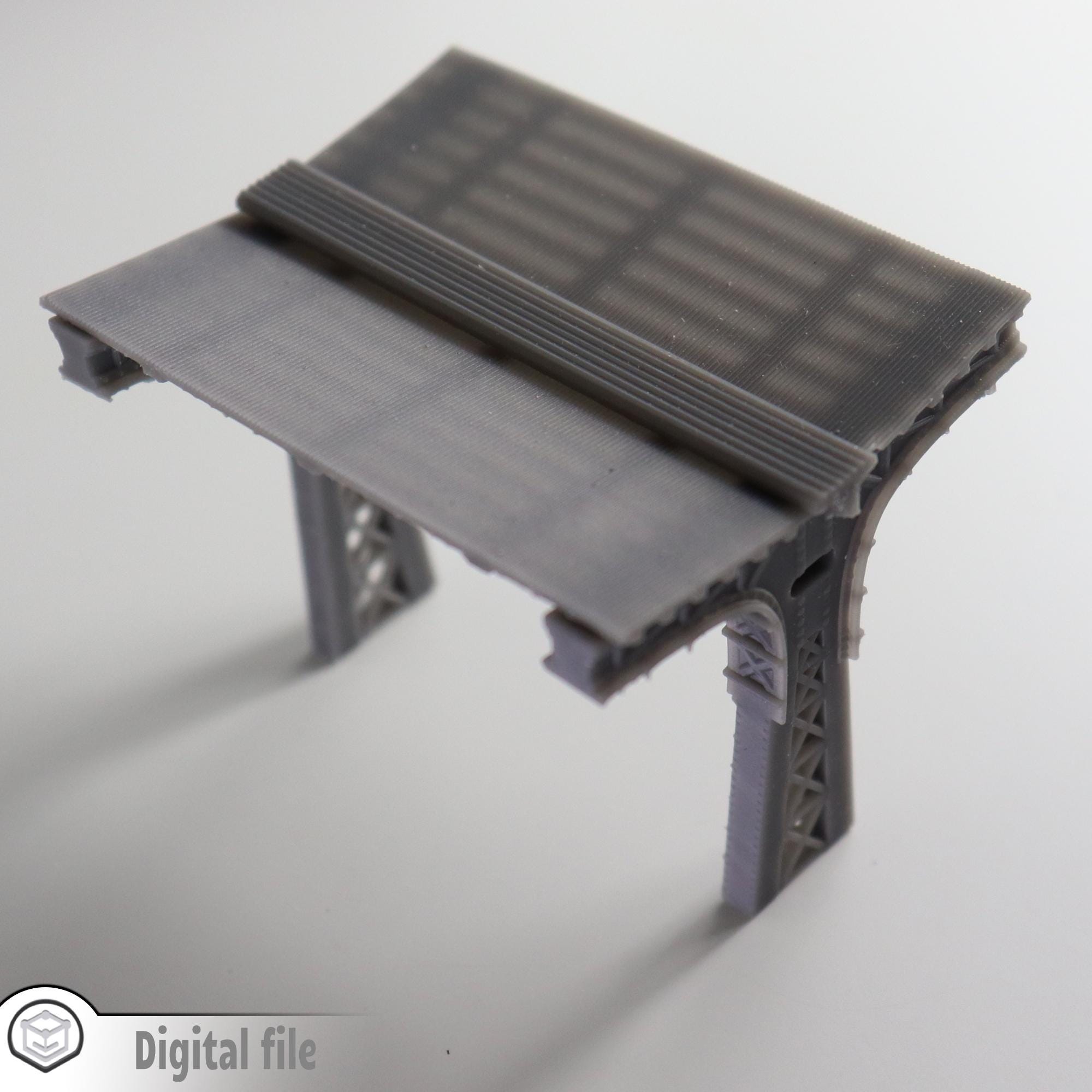 1:87 HO Train Station Outdoor Platform #1 Train Model 3D Stl File - Etsy