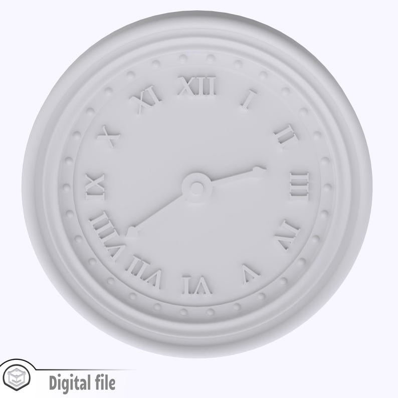 1:12 Miniature Wall Clock 3d Stl File - Etsy