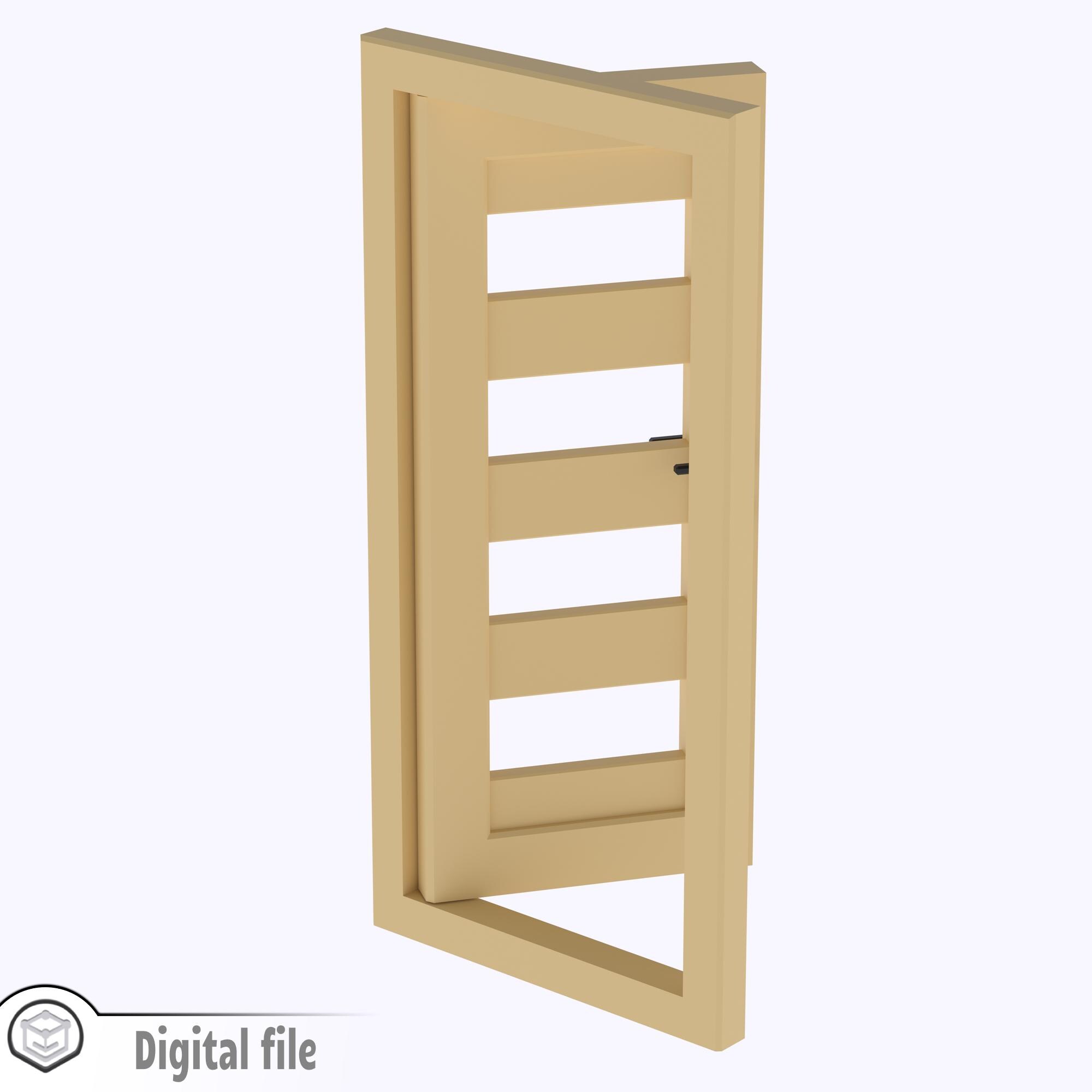 1:12 Miniature Functional Door Style 6 Multi-color and Multi-material ...