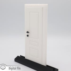 1:12 Miniature Functional Door Style 4 3d Stl File - Etsy