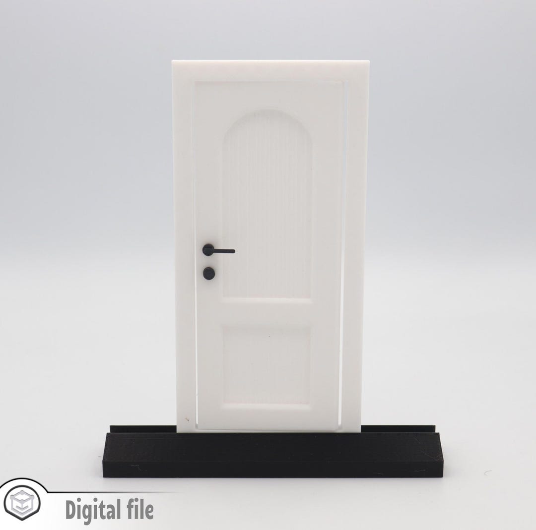 1:12 Miniature Functional Door Style 1 3d Stl File - Etsy