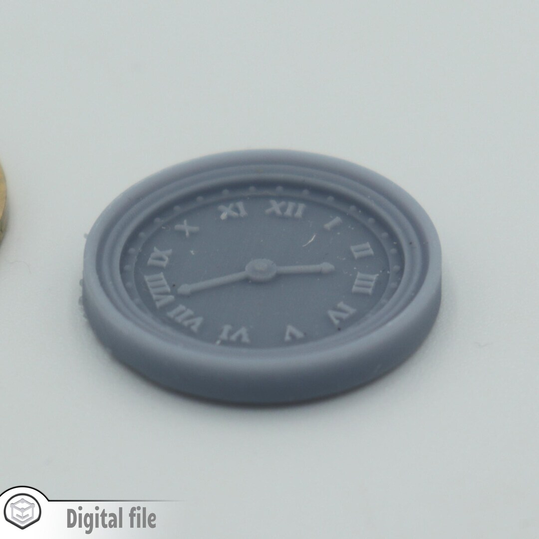 1:12 Miniature Wall Clock 3d Stl File - Etsy