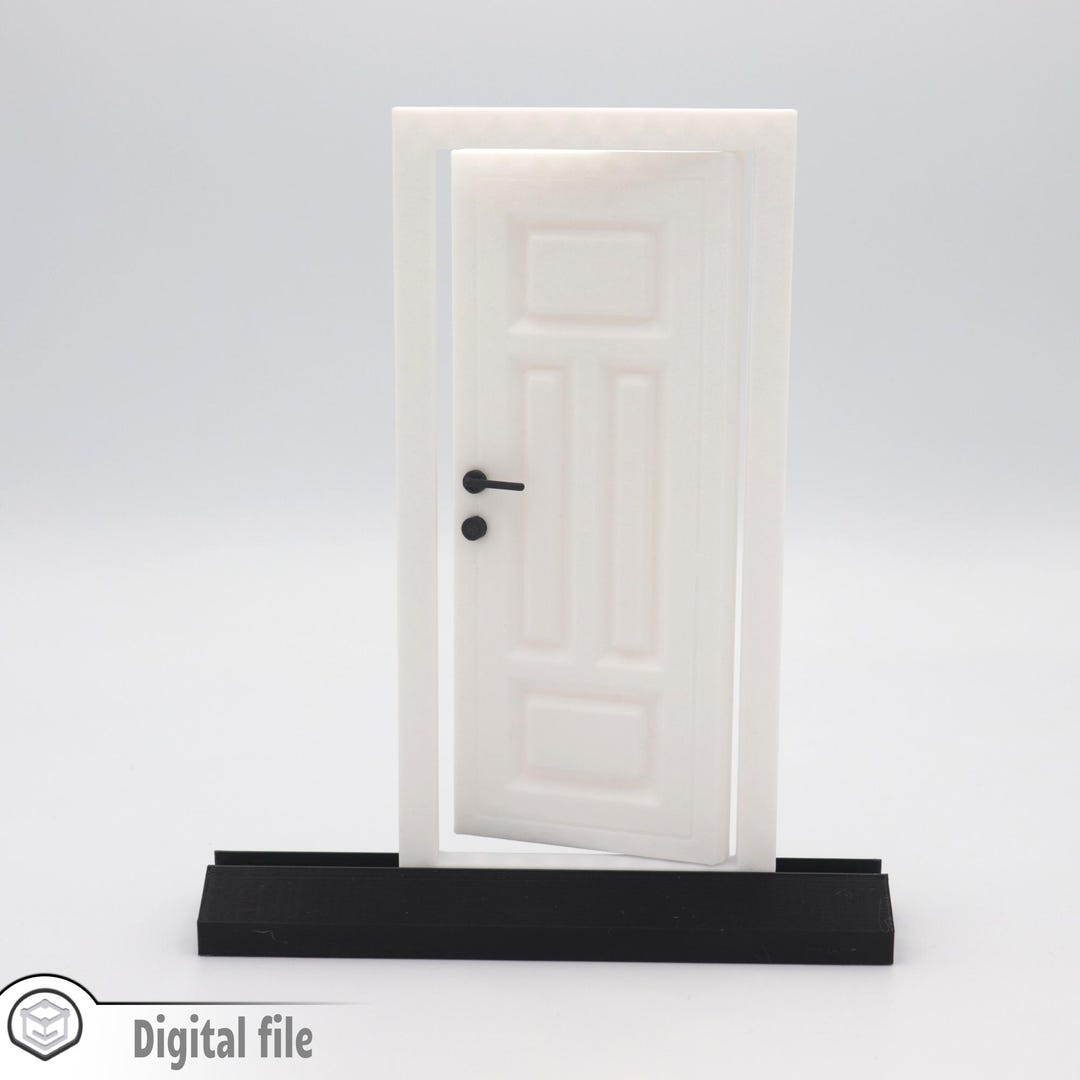 1:12 Miniature Functional Door Style 3 3d Stl File - Etsy
