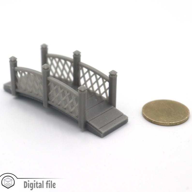 1:87 HO Small Bridge #1 Train Model 3D Stl File - Etsy