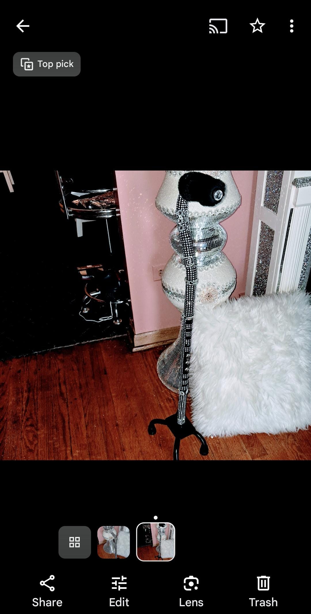 New Redesigned Bling-bling Equate Quad Walking Cane Adjustable Faux Fur ...