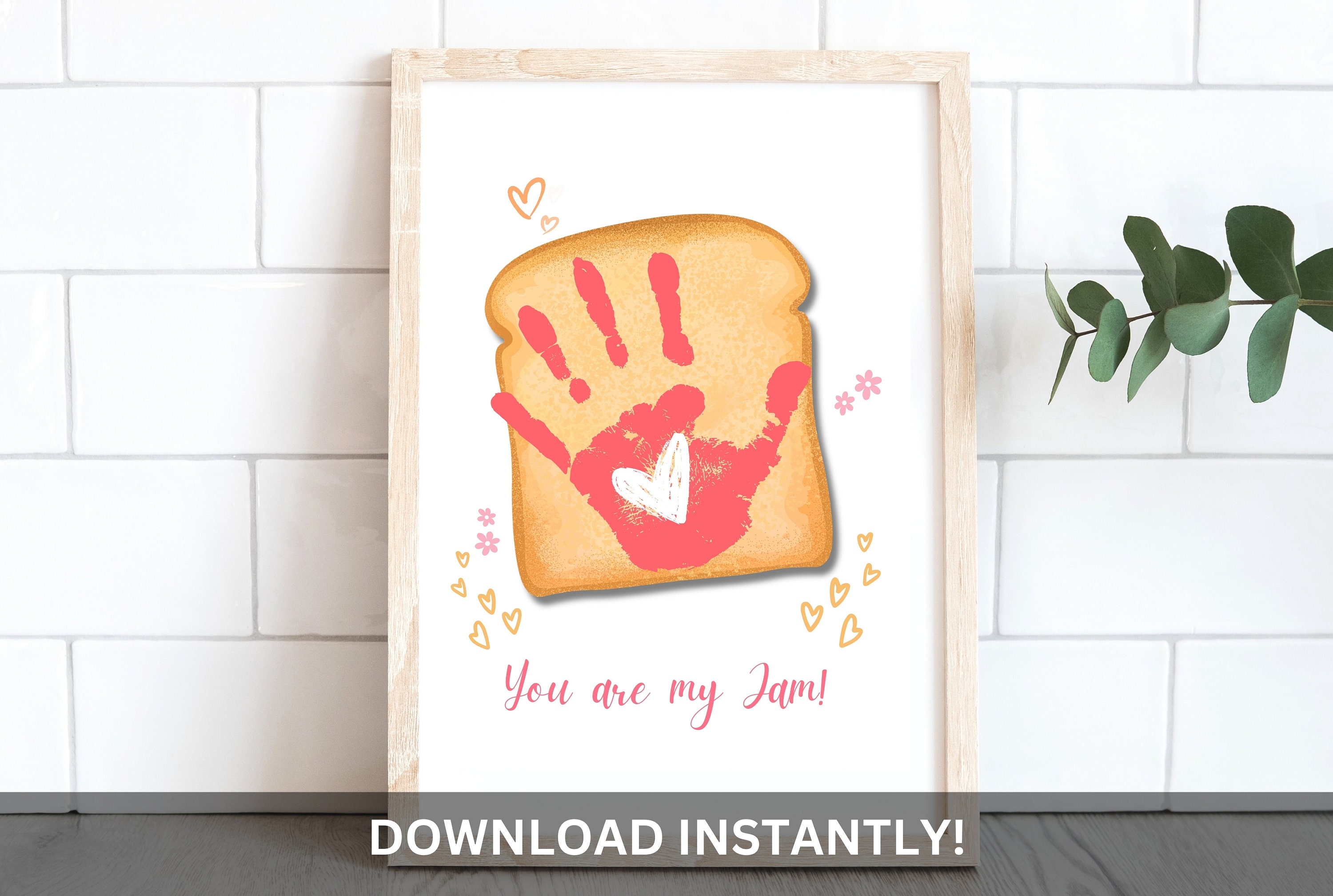 Valentines Day Handprint DIY Footprint Art You Are My Jam Funny Cute ...