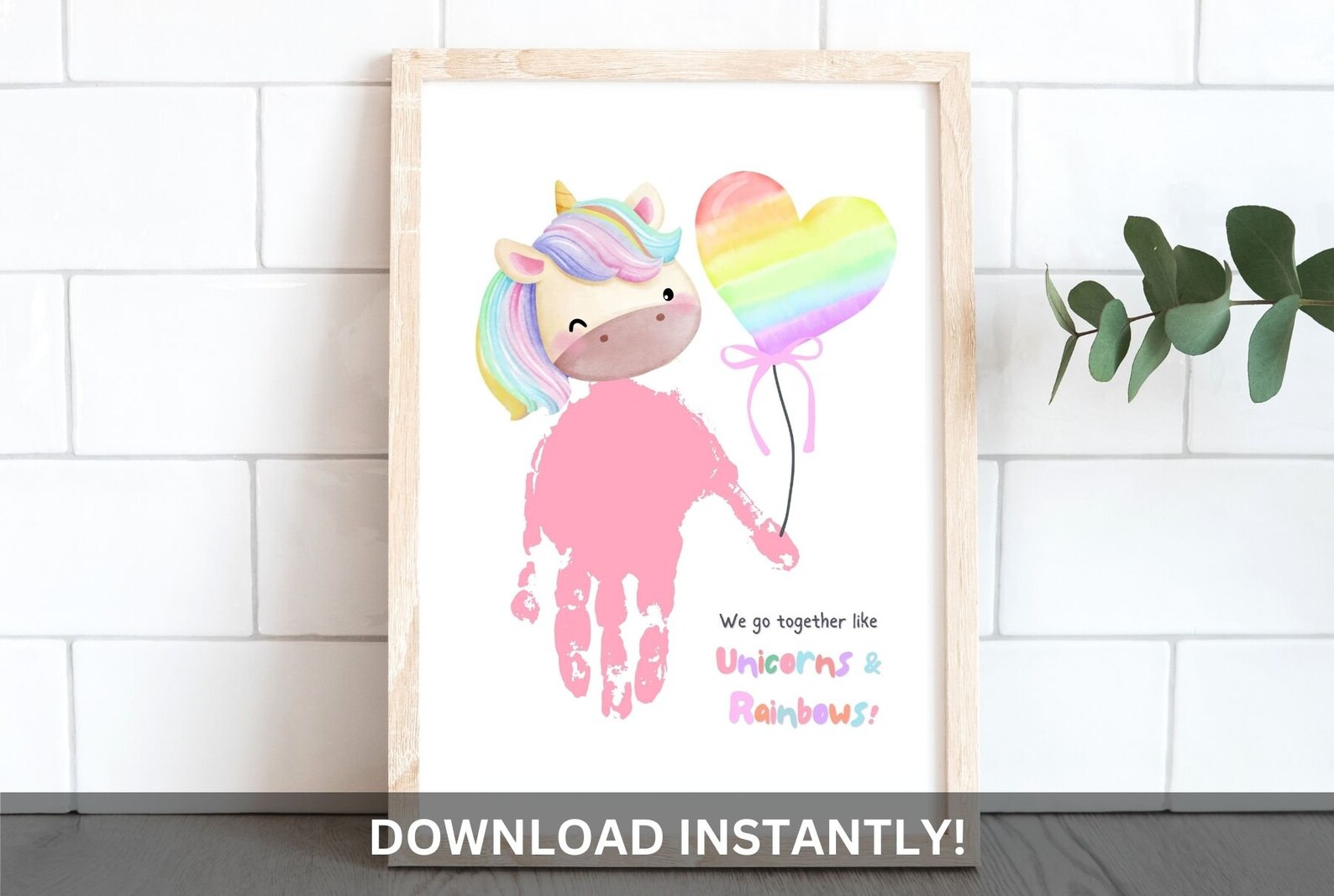 Unicorns Rainbows Handprint Preschool Art, Handprint Preschool Craft ...