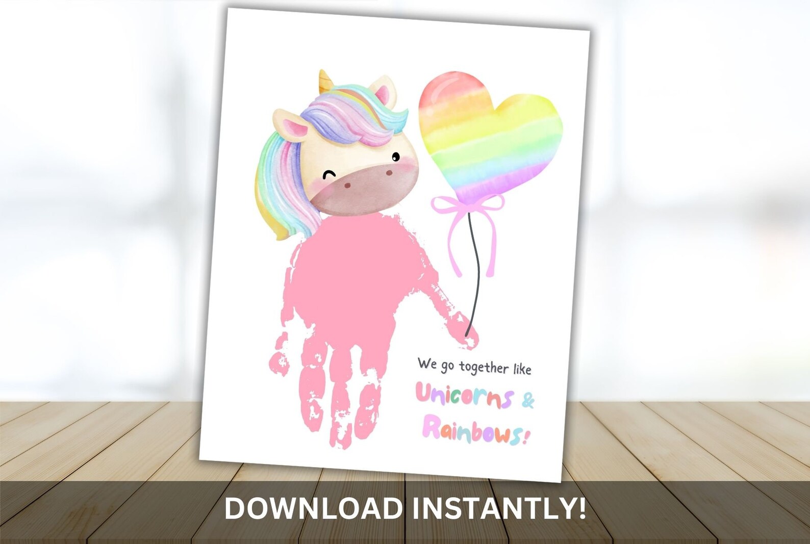 Unicorns Rainbows Handprint Preschool Art, Handprint Preschool Craft ...