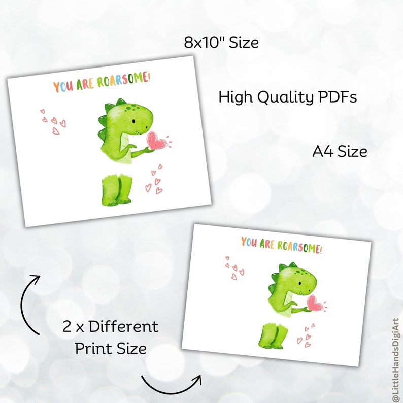 Valentine's Day Handprint DIY Kids Activity You Are Roarsome Art Craft ...