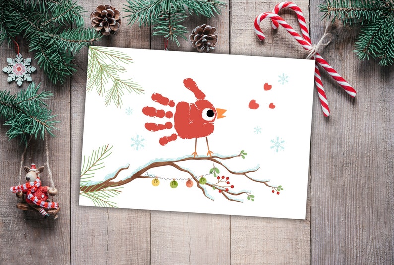 DIY Robin Cardinal Bird Handprint Kids Activity Seasons Tweetings ...