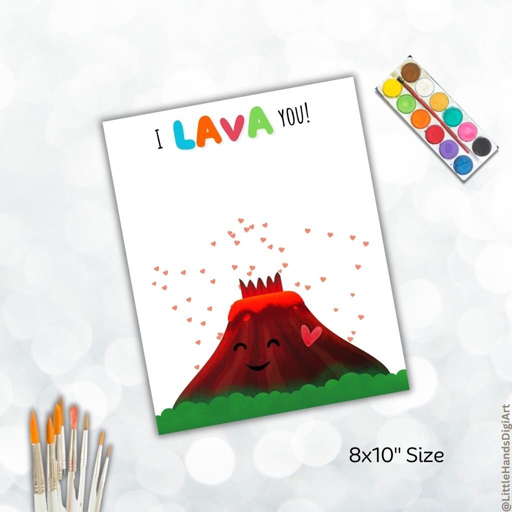 I Lava You Handprint Art Valentine's Day Keepsake Handprint DIY ...