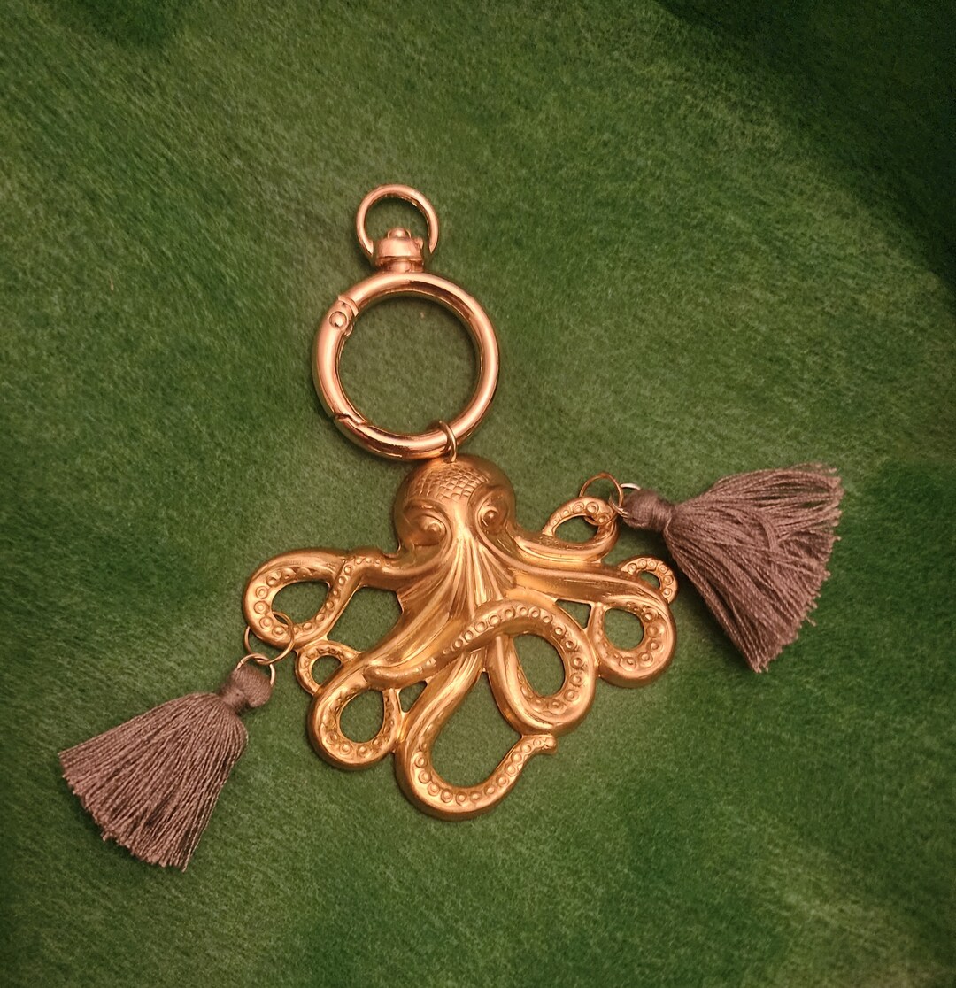 Brass Octopus Key Chain Very Easy to Open & Shut - Etsy