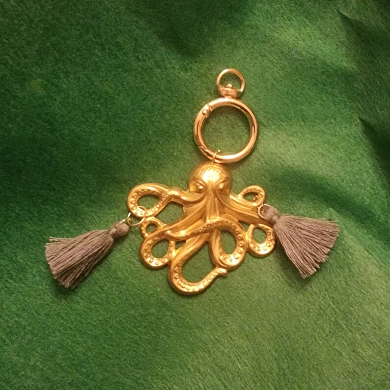 Brass Octopus Key Chain Very Easy to Open & Shut - Etsy