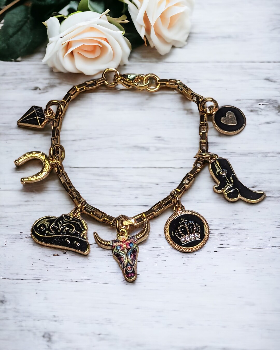 Create Your Own Custom Charm Bracelet/customizable Charm Bracelet ...