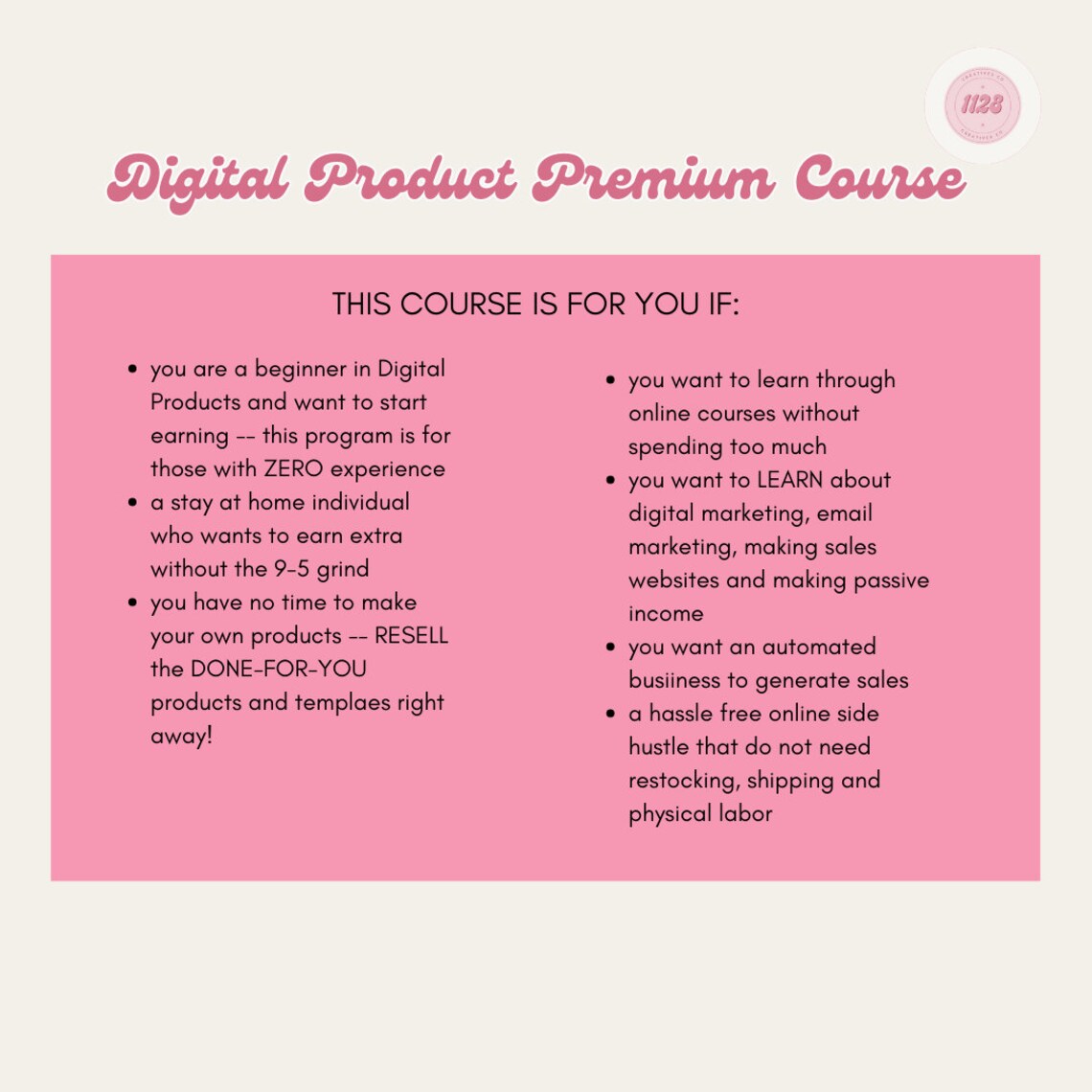 Done for You Digital Course Marketing With Master Resell Rights ...