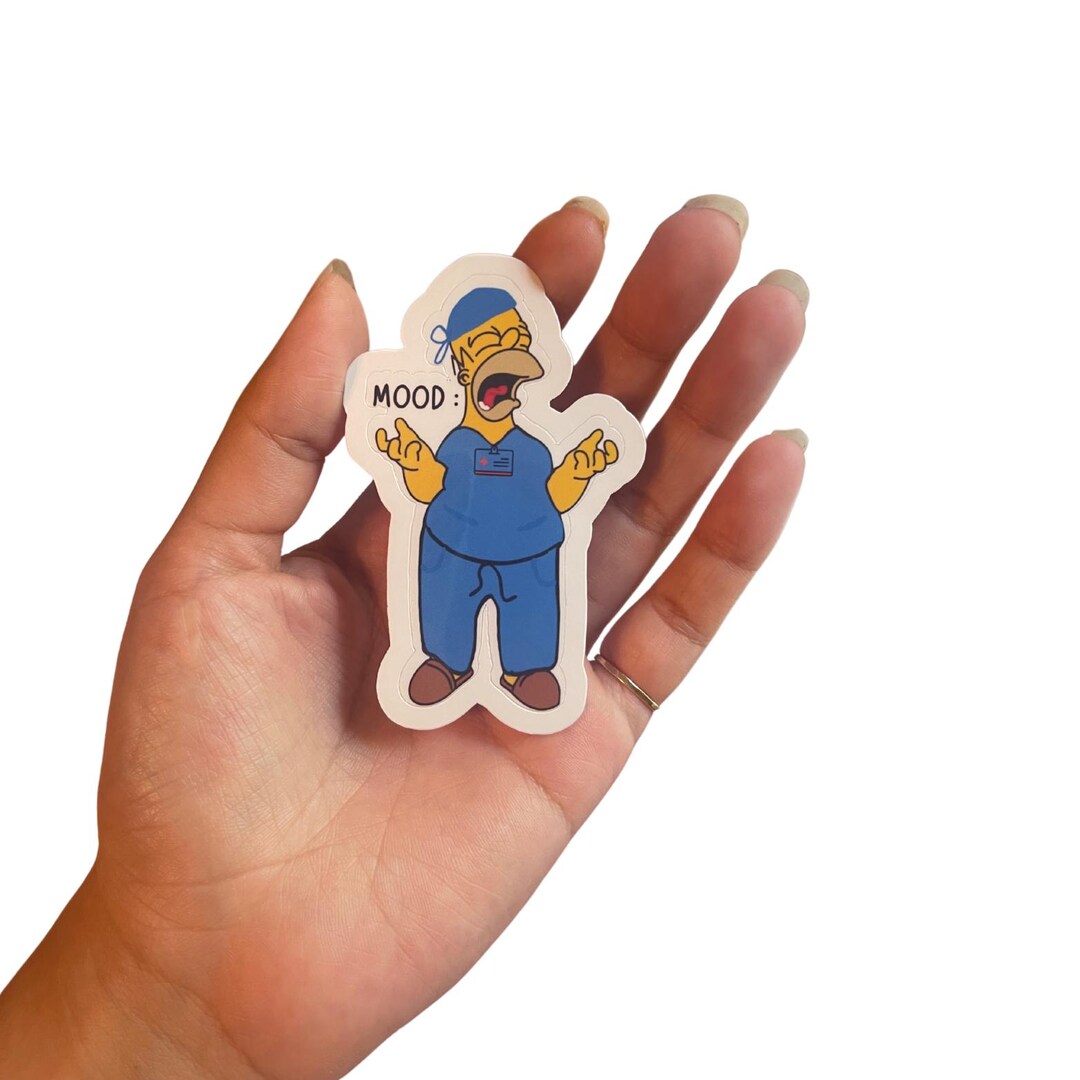 Simpsons Sticker, Laminated Sticker, Easy Peel Sticker, Nursing ...