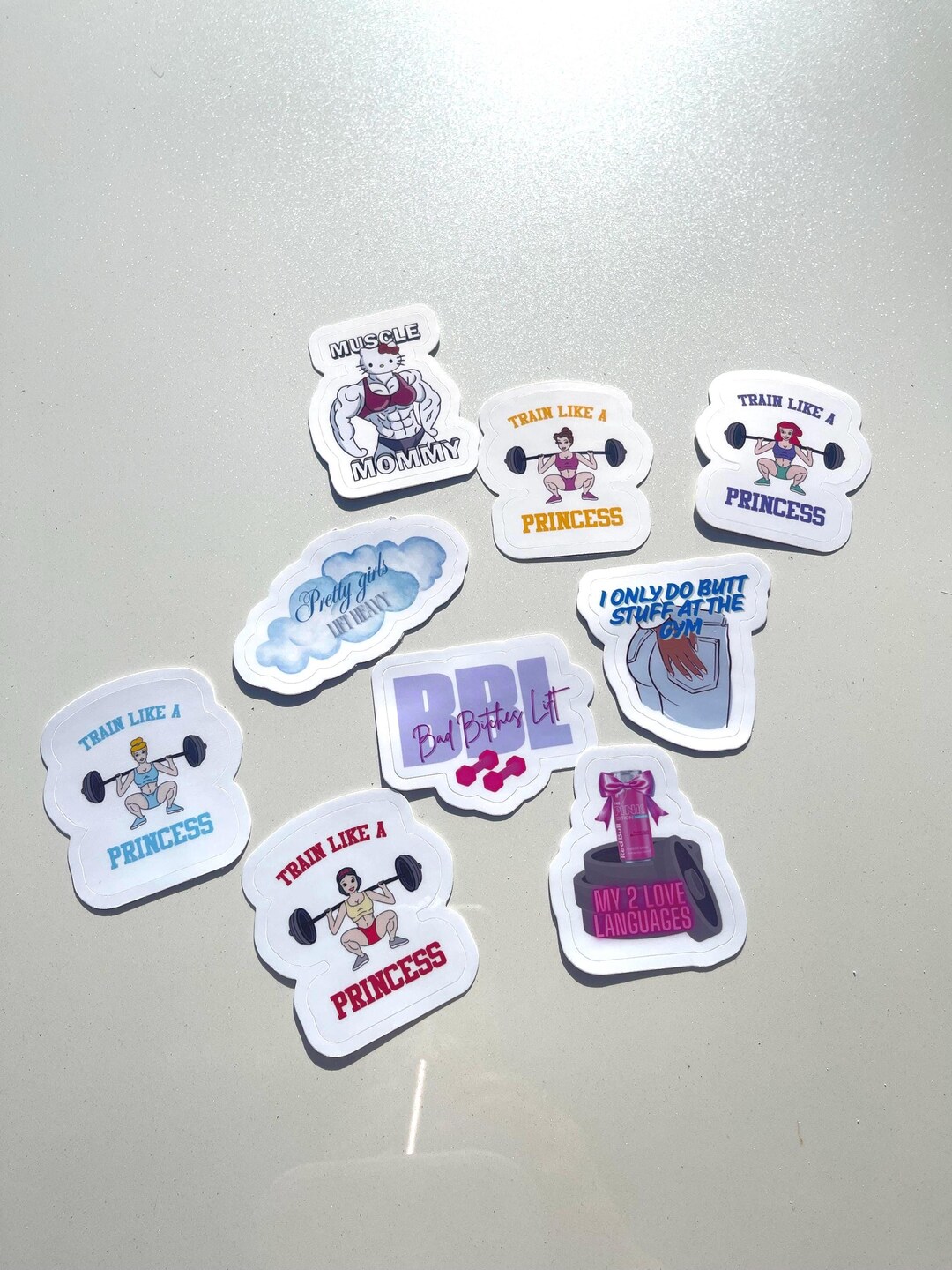 Gym Girl Stickers, Laminated Stickers, Easy Peel Stickers, Waterproof ...