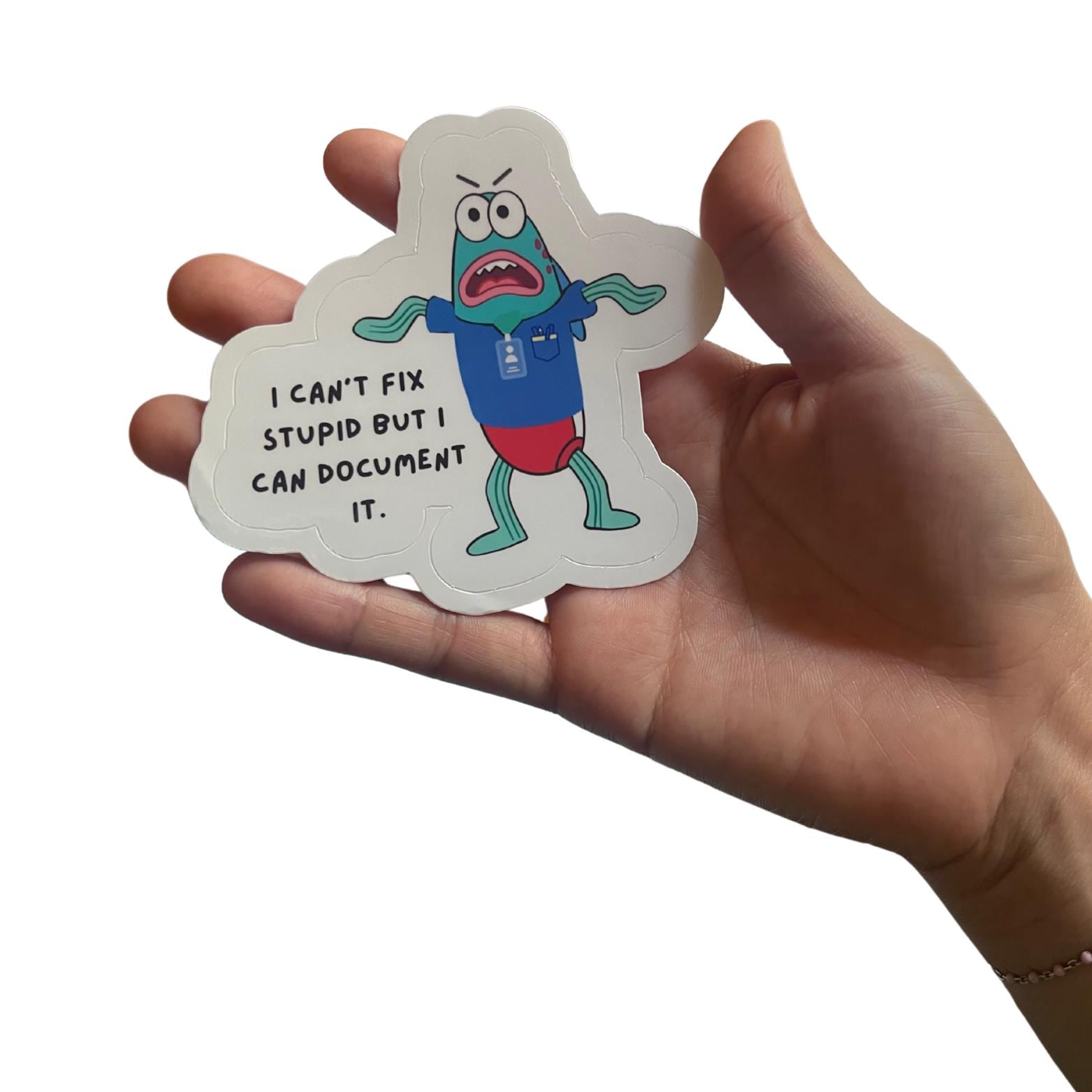 Spongebob Meme Stickers, Healthcare Stickers, Nursing, Laminated ...