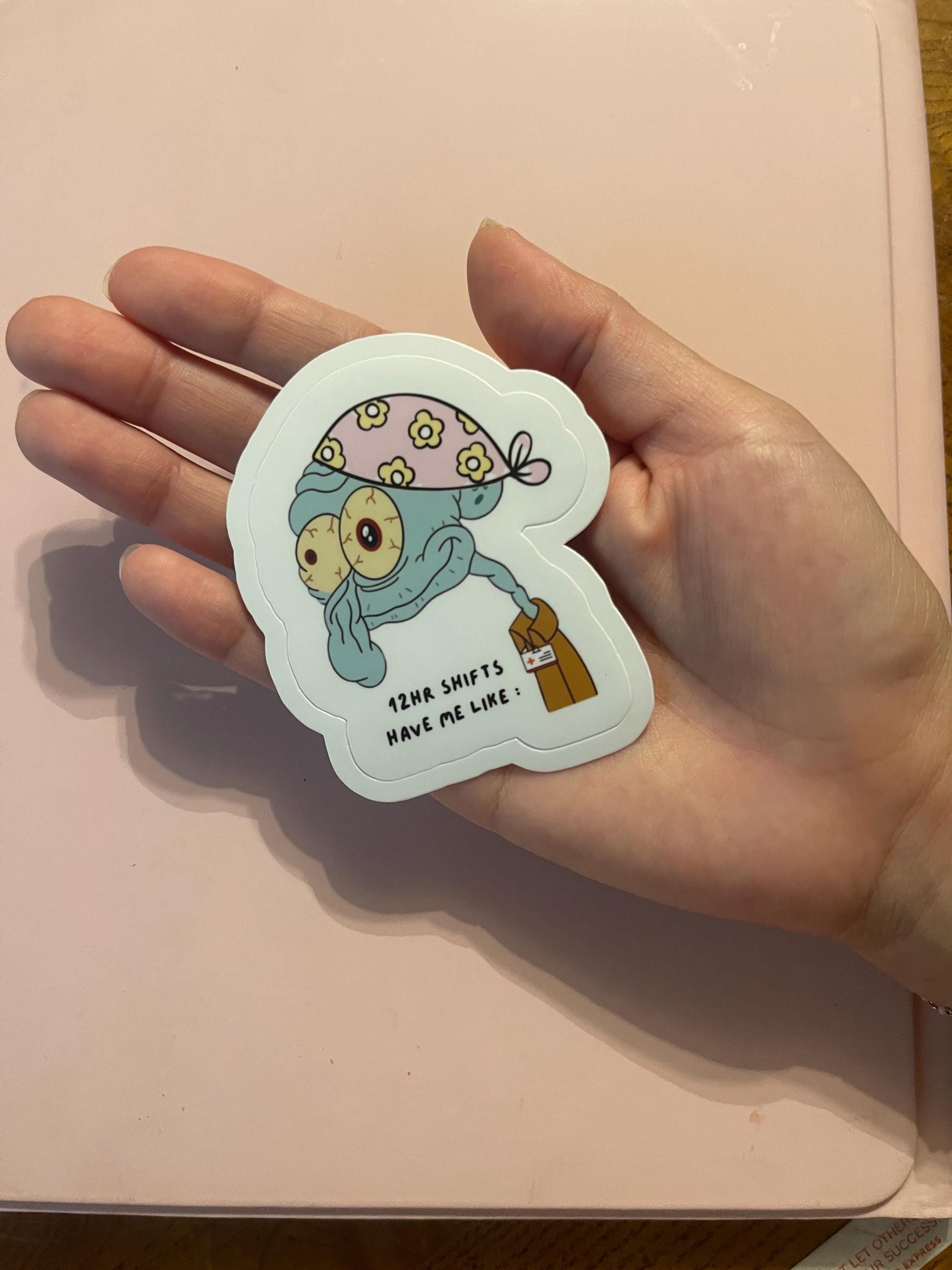 Spongebob Meme Stickers, Healthcare Stickers, Nursing, Laminated ...