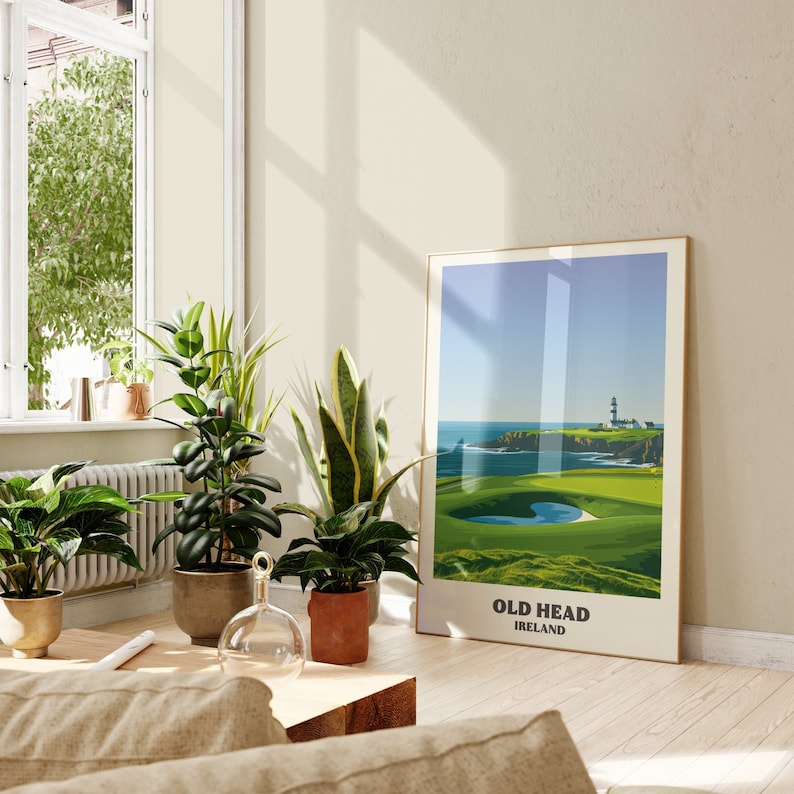 Old Head Golf Print | Golf Poster | Golf Wall Art | Travel Art Poster ...