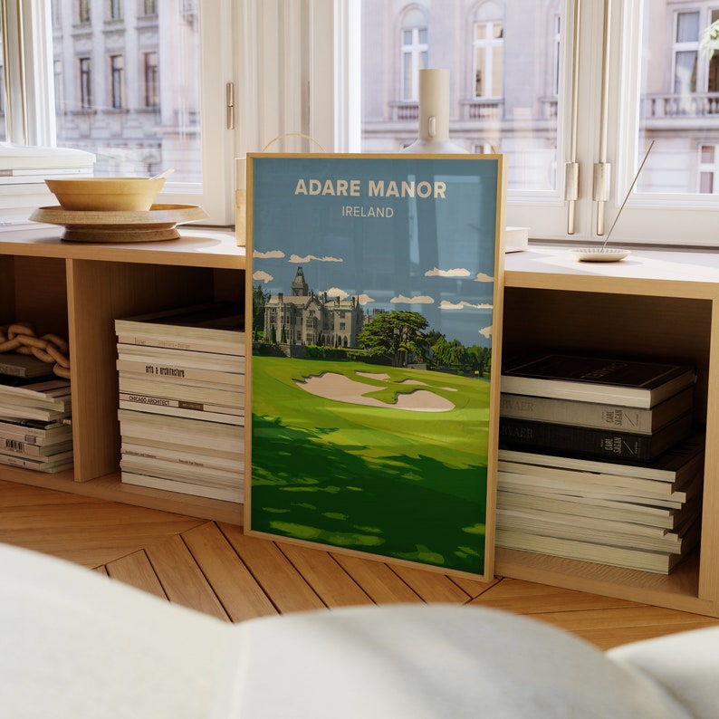 Adare Manor Golf Print | Golf Poster | Golf Wall Art | Travel Art ...