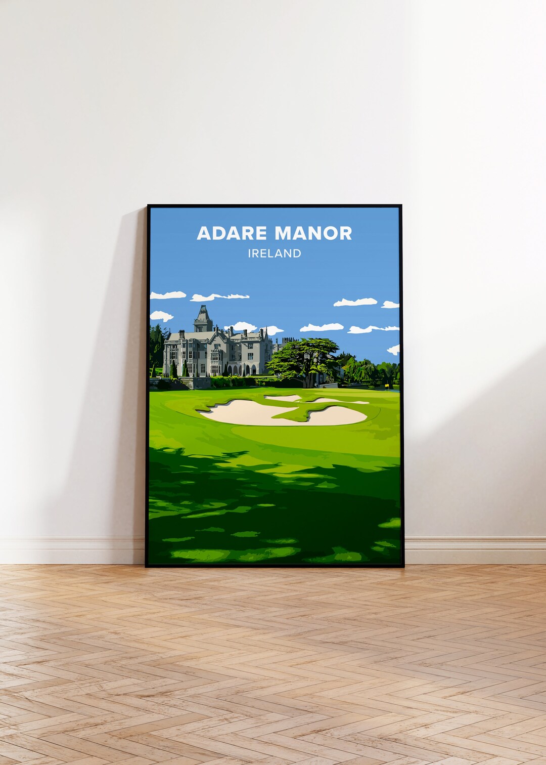 Adare Manor Golf Print | Golf Poster | Golf Wall Art | Travel Art ...