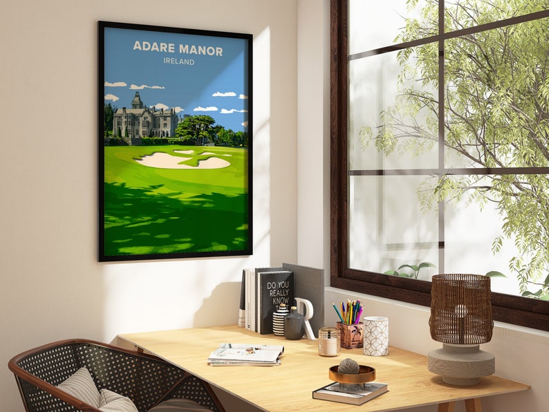 Adare Manor Golf Print | Golf Poster | Golf Wall Art | Travel Art ...