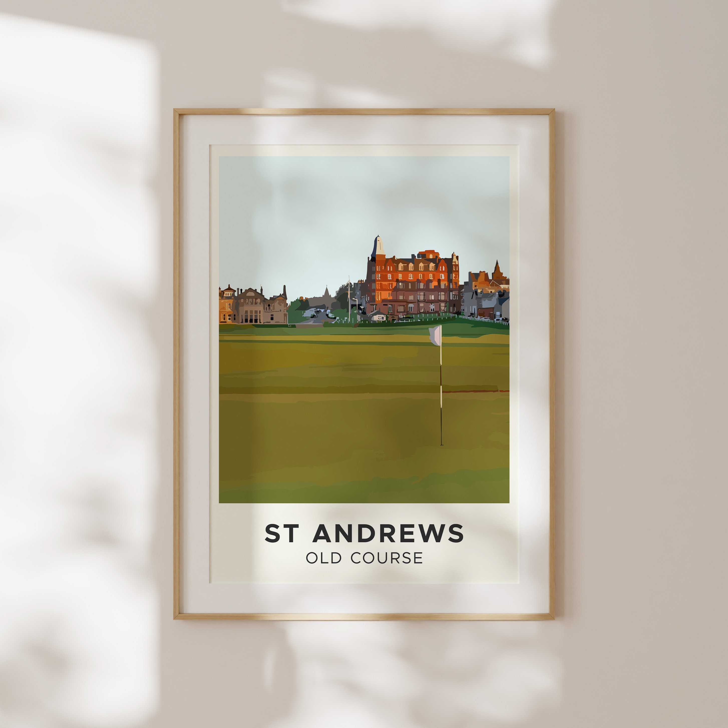 St Andrews Old Course Golf Print | 18th Hole | Golf Poster | Golf Wall ...